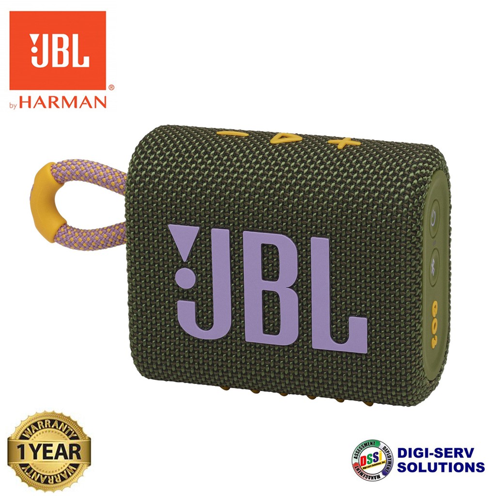 JBL GO 3 Portable Waterproof Speaker (Green) | Shopee Philippines
