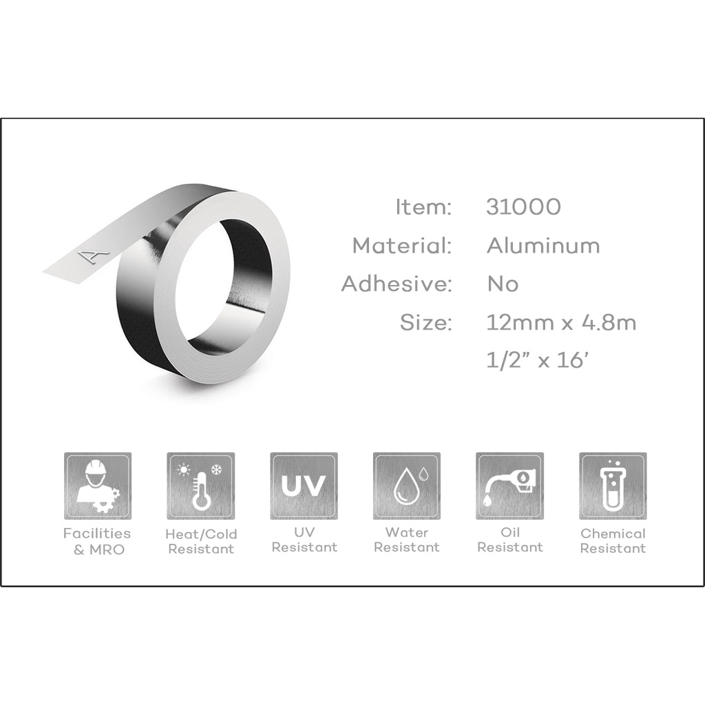5Rolls 32500 35800 31000 Non-Adhesive/Adhesive stainless steel/Aluminum ...