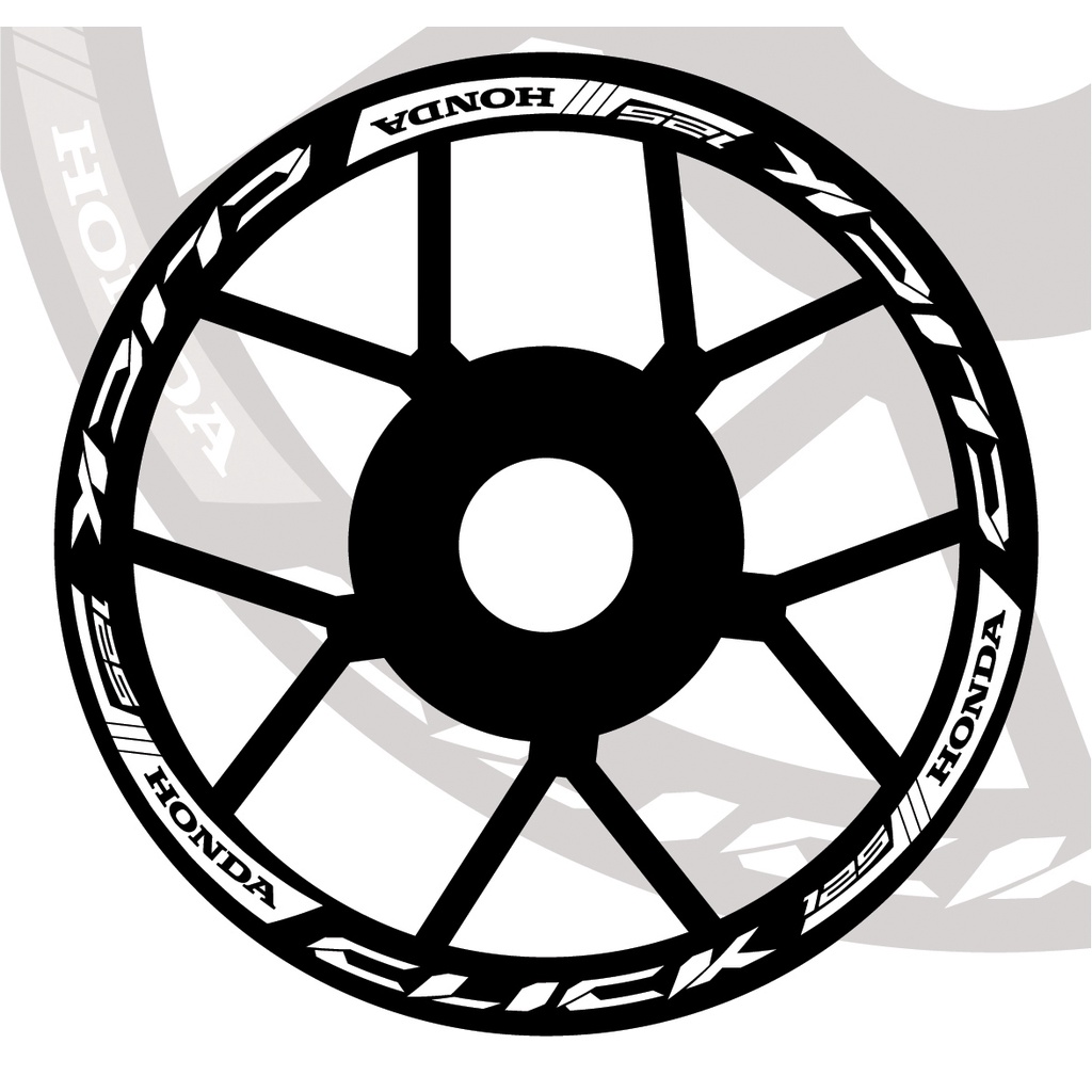 Honda Click 125i/150i Mags Sticker Decals Set (Front & Rear) (with ...