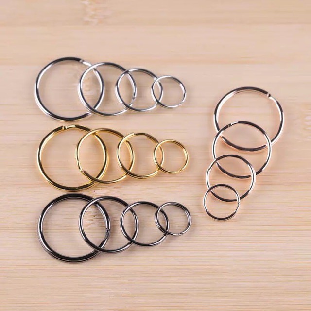 10pcs/lot Wholesale diy stainless steel keyring round shape keyring ...