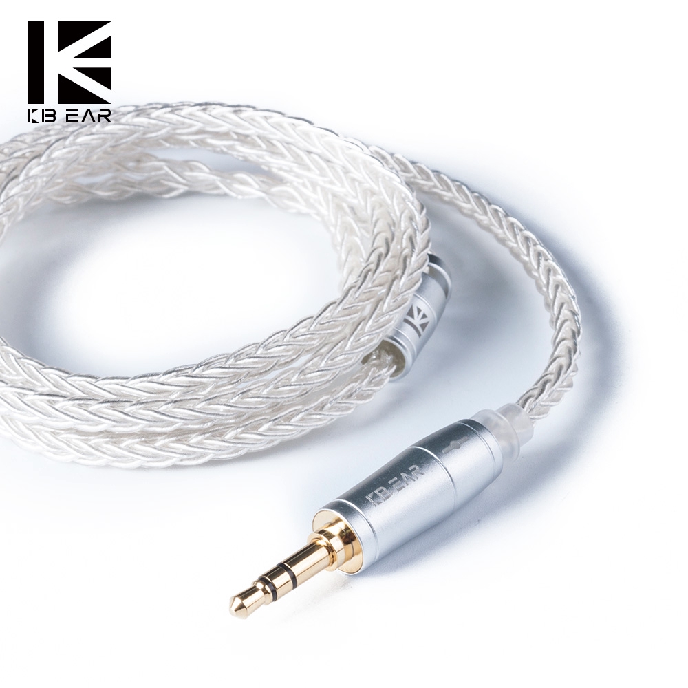 KBEAR 8 Core Silver Plated Cable With MMCX/2PIN/QDC Pins Use For KZ ...