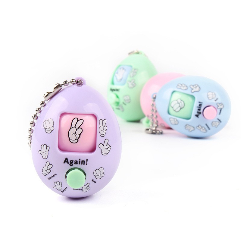 Family Game Rock Paper Scissors Play Toy Keychain Scissor Paper Stone ...