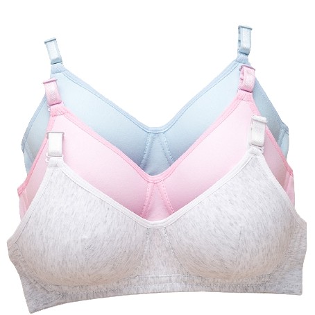 Nanoshop Teens AB Cup Cotton Bras Thin Foam Full Coverage Bra | Shopee ...