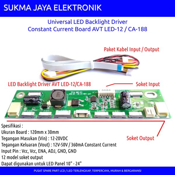Universal LED Backlight Driver - DC-DC Converter AVT LED Inverter CA ...