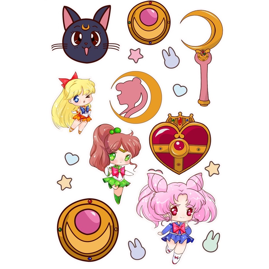 Sailor Moon Vinyl Sticker Pack Anime Manga Sailormoon | Shopee Philippines