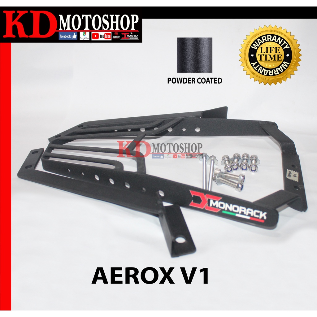 Yamaha Aerox V1 DC Monorack Bracket w/extension bracket | Shopee ...
