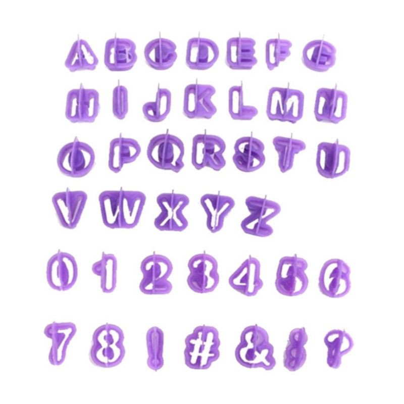 Plastic Cutter Mold Alphabet Letters Numbers Fondant Cookies Cutter Set ...