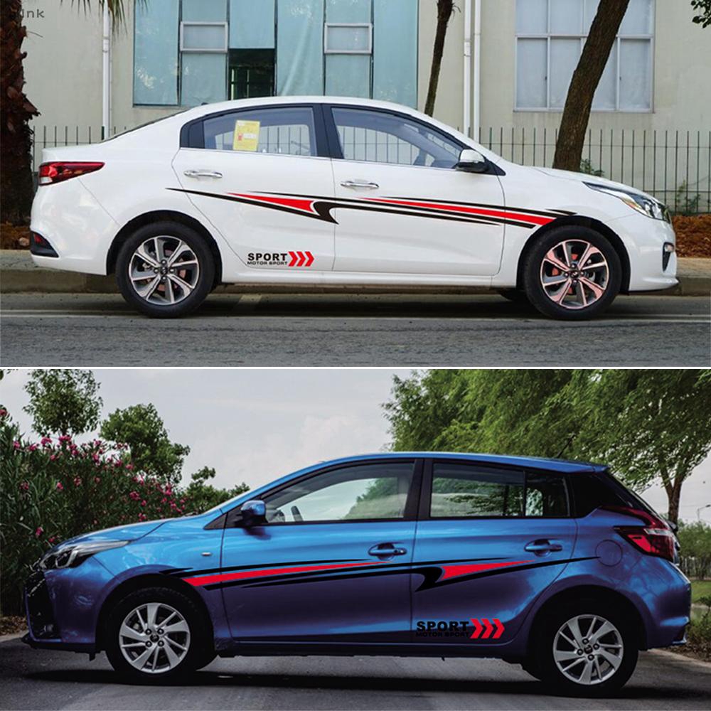 2pcs Car SUV Vinyl Graphic Car Body Sticker Side Decal Stripe DIY ...