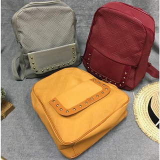 Korean Fashionable Ladies Leather Backpack | Shopee Philippines