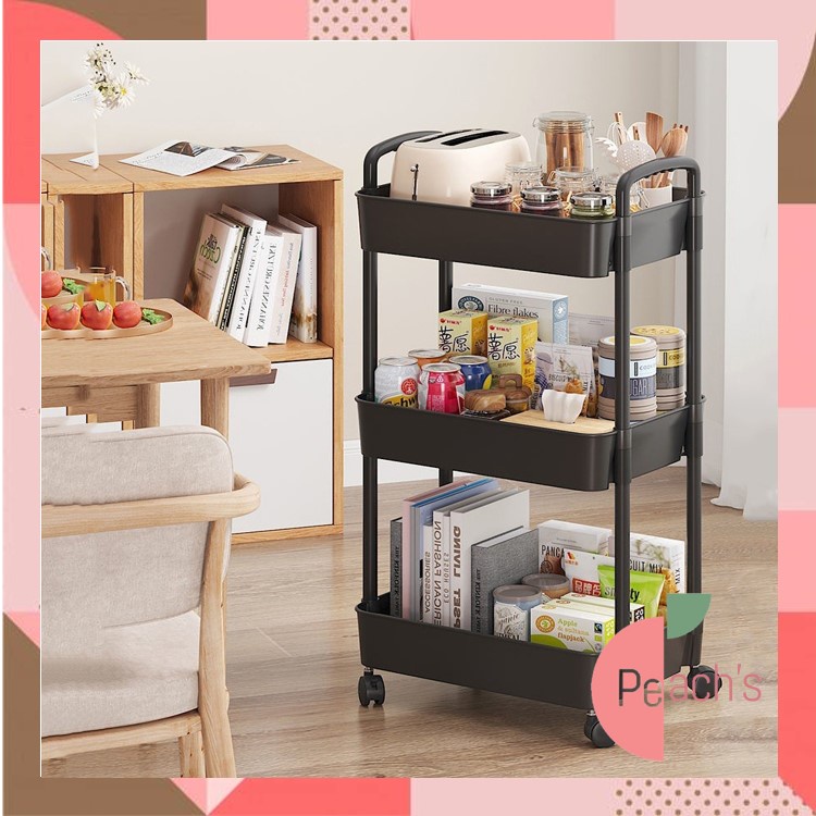 Peach - 3 & 4 Tier Multi-Purpose Stacking Rack / Kitchen & Spice Food ...