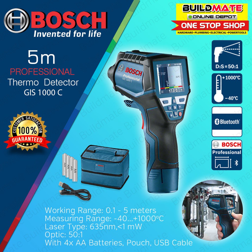 BOSCH Professional GIS 1000 C Thermo Thermal Infrared Camera Detector ...
