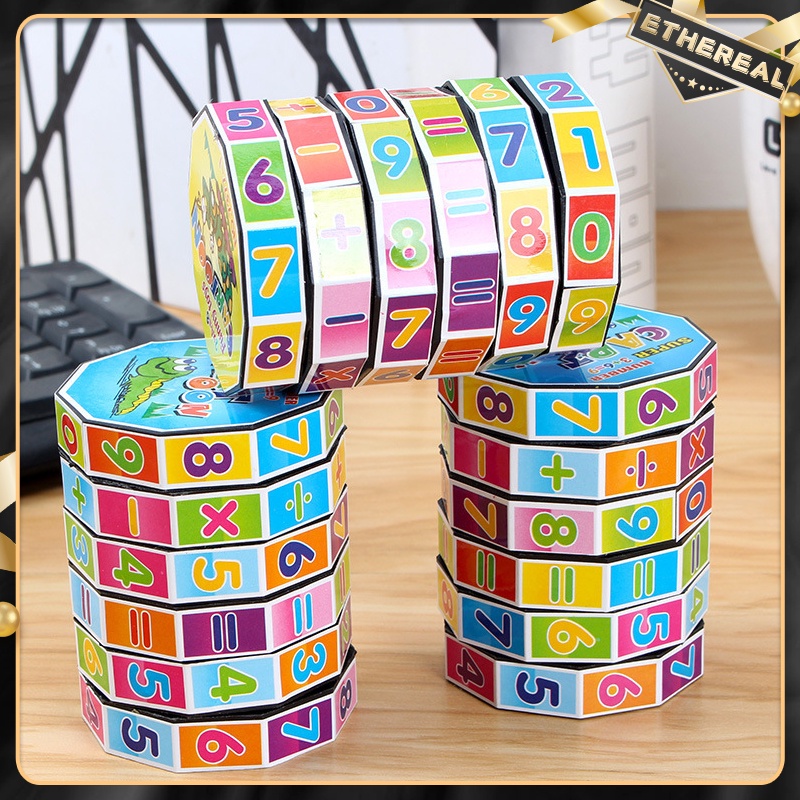 Colorful Number Arithmetic Rubik Cube Toy Counting Block Children Early ...