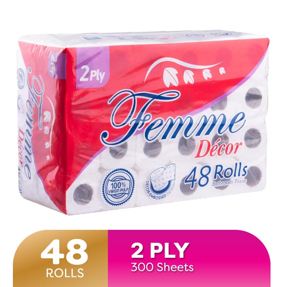 Femme Bathroom Tissue 2Ply 300Sheets 48 Rolls | Shopee Philippines