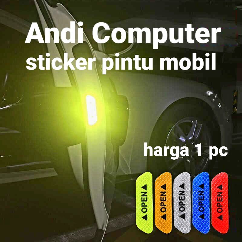 1 Piece Car Door warning Light Reflector Sticker Sticker | Shopee ...