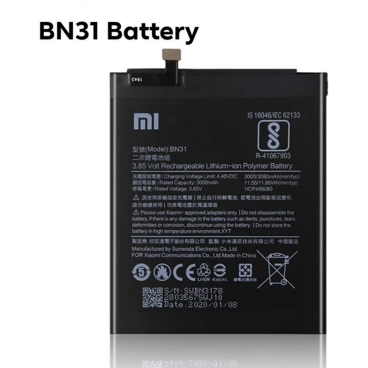 Xiaomi MI BN31 Battery | Shopee Philippines