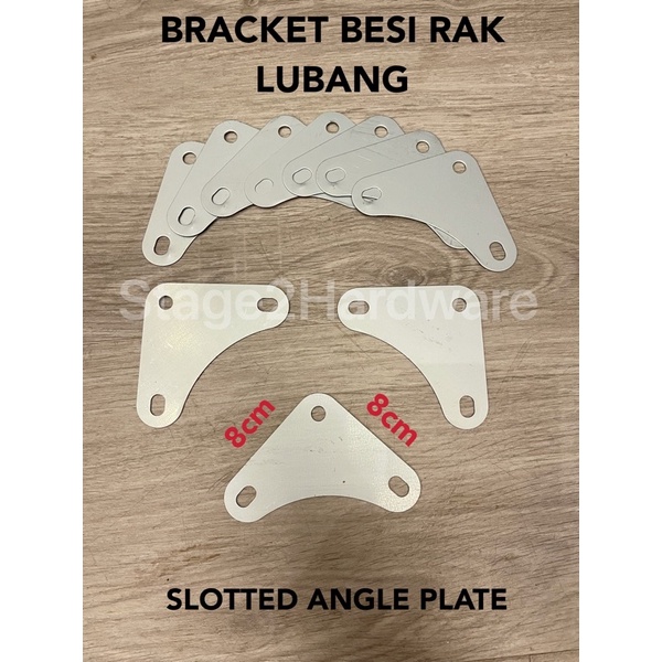 Corner Plate for Slotted Angle Bar / Bracket Besi Rak Lubang | Shopee ...