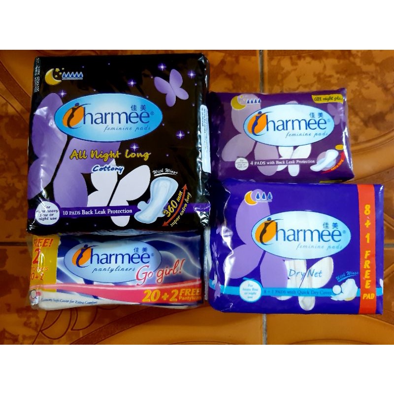 Charmee Heavy Flow All Night Plus Feminine Pads Napkin | Shopee Philippines