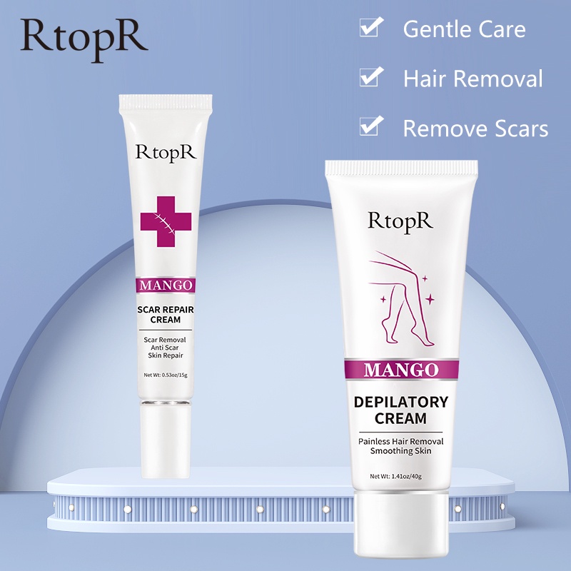 RtopR Skin Care Set:Mango Depilatory Cream 40g+ Repair Remove Scar ...