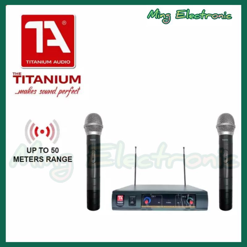 TA-8000 Titanium UHF Professional Wireless Microphone (up to 50 meters Range) | Shopee Philippines
