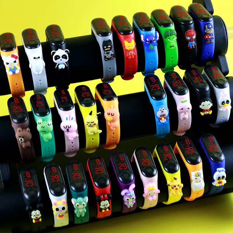 Cartoon Mouse Children Watches For Girls Electronic Bracelet Sports LED ...