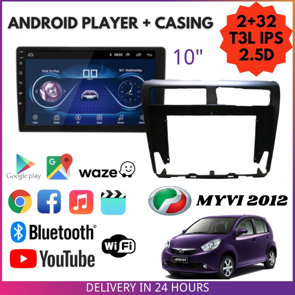 PERODUA MYVI LAGI BEST / MYVI 2012 2013 2014 2+32Gb 10 INCH T3L IPS 2 ...