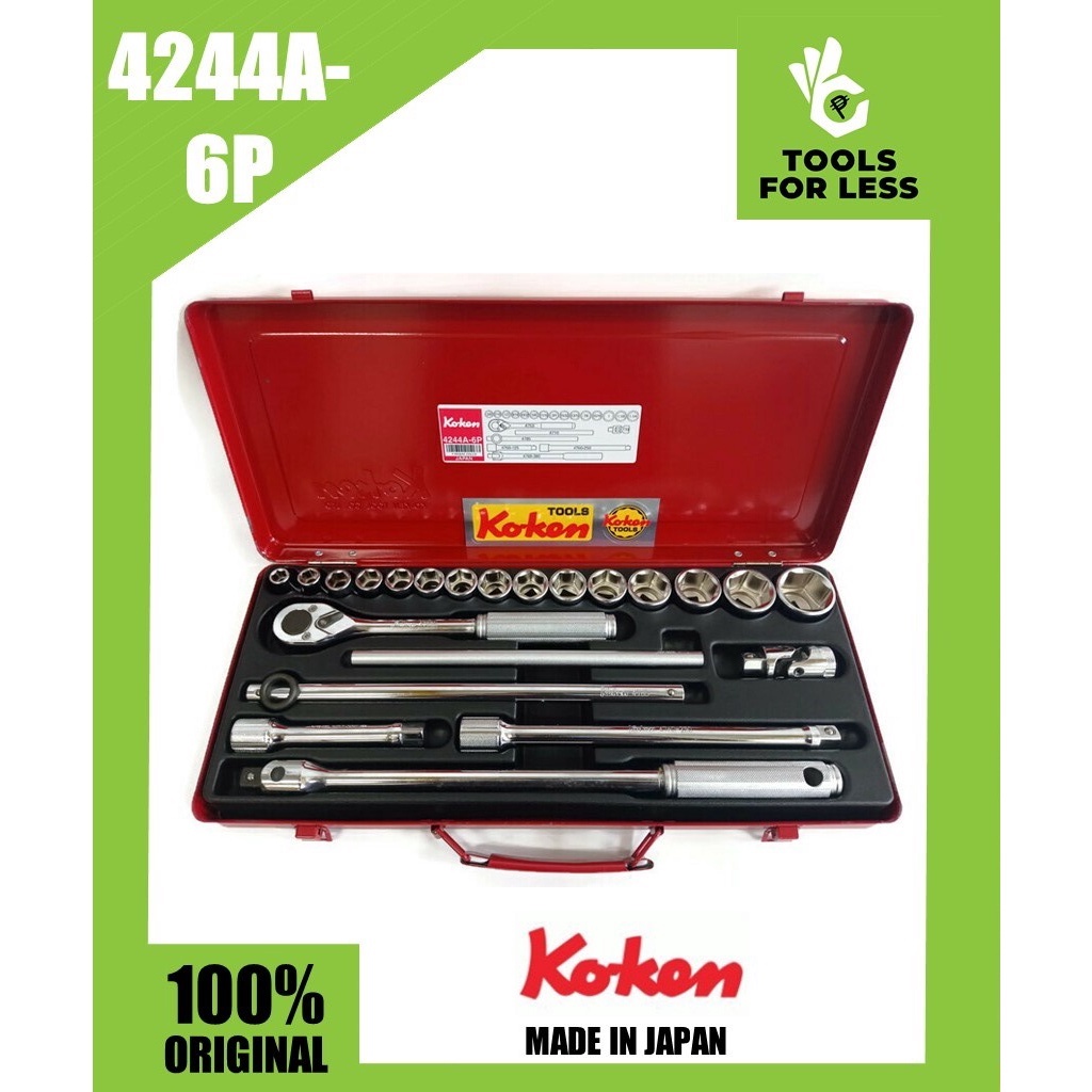 Koken 22pc. 1/2 Dr. Socket Set 3/8" - 1-1/4" 6pts Made in Japan | Shopee Philippines