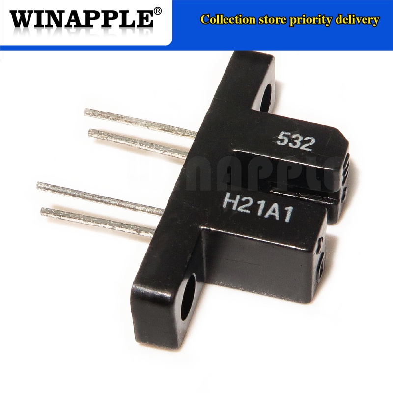 5pcs/lot H21A1 DIP4 DIP slot photoelectric switch 3MM phototransistor ...