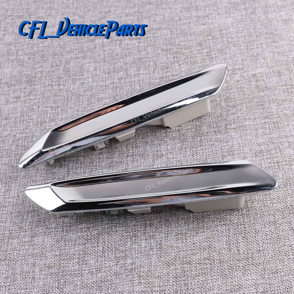Pair Chrome Exterior Front Fender Trim Molding L+R 51137336645 ...