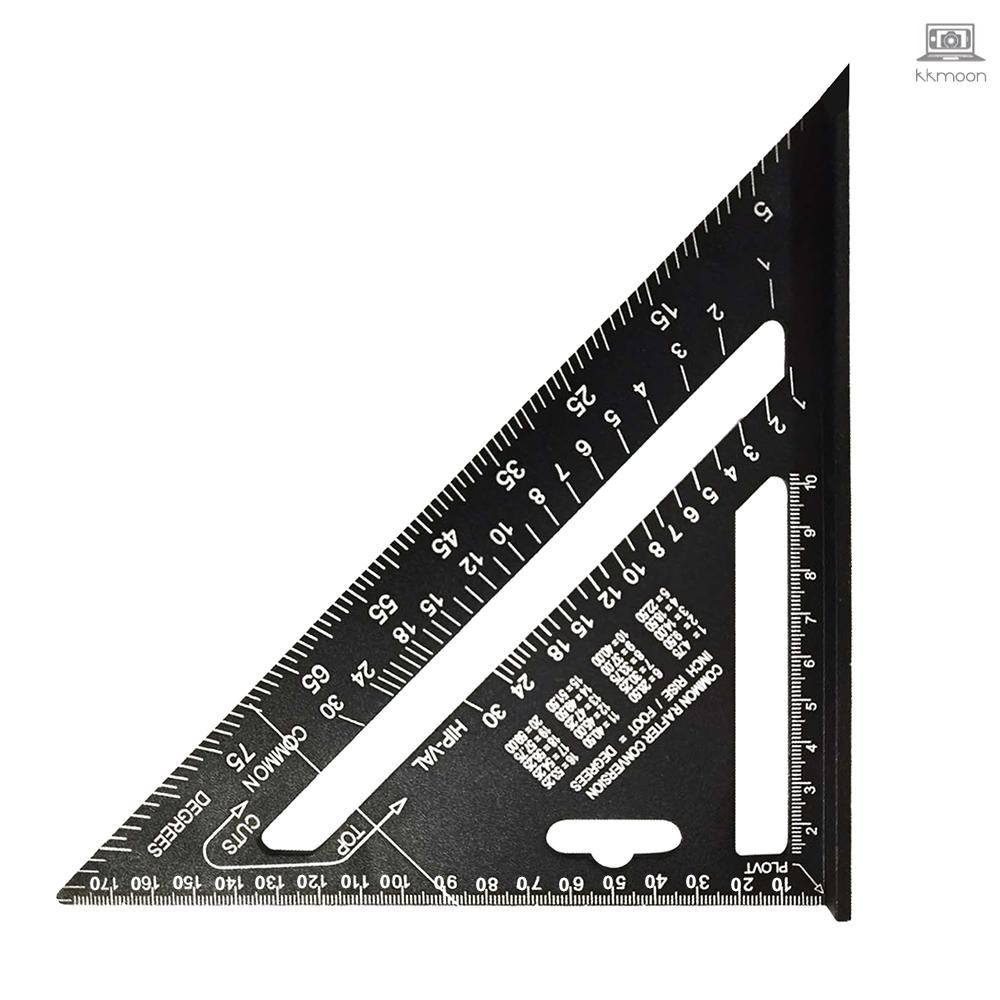 kkmoon Aluminum Alloy Triangle Rulers 90 Degrees 45 Degrees Set Square ...