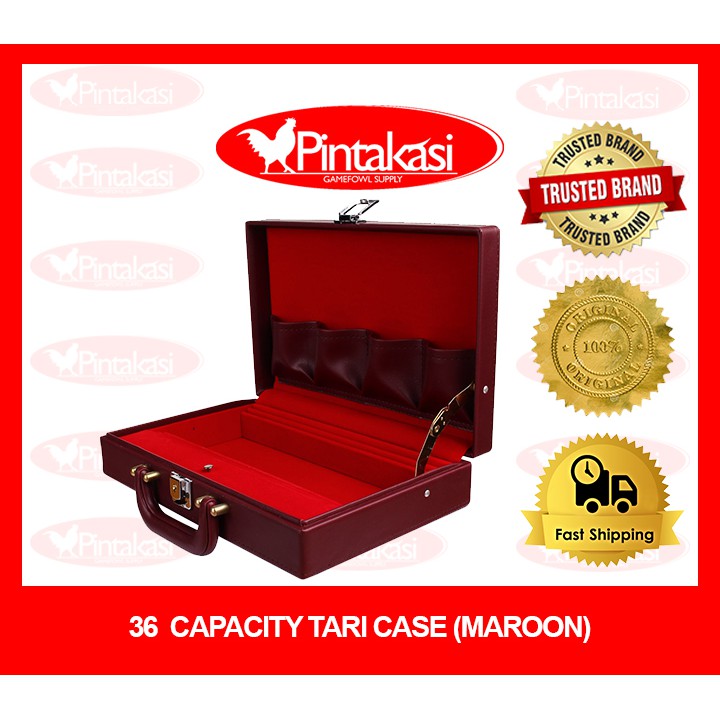 Tari Case Ordinary (Medium) 36pcs Tari Blade (Maroon) for Gamefowl ...