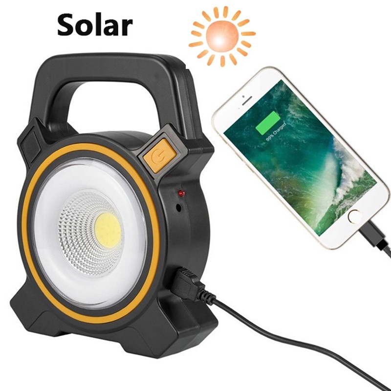 LUEASPY Solar COB Work Lamp LED Portable Lantern Tent Light Emergency ...
