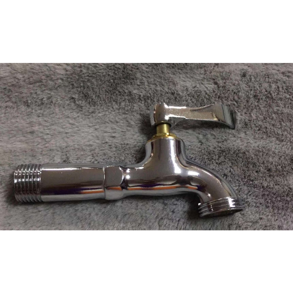 Stainless steel wall type faucet hose bibb with extended long | Shopee ...