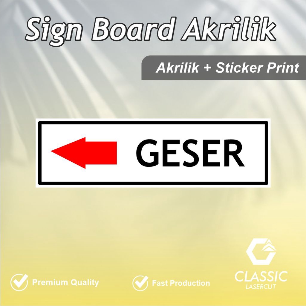 Sliding Left Acrylic Sign Board / Acrylic Sign Board / Sliding Left ...