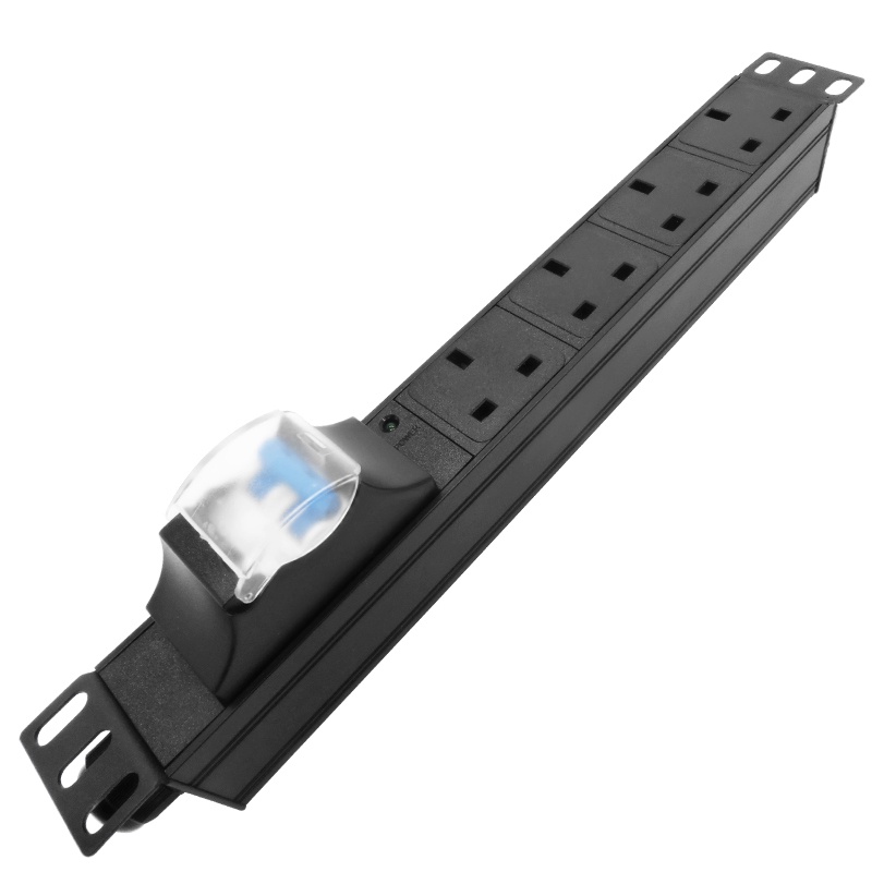 PDU Power Distribution Unit 4 Ways UK Outlet Extension Power Strip, 16 ...