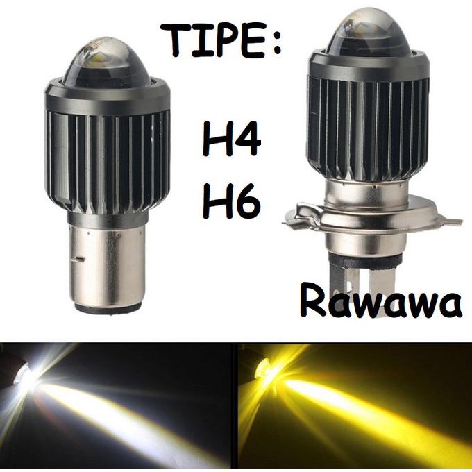 Laser LED Headlight Bulb D2 H4 BA20D H6 White Yellow AC DC - H6 LASER ...