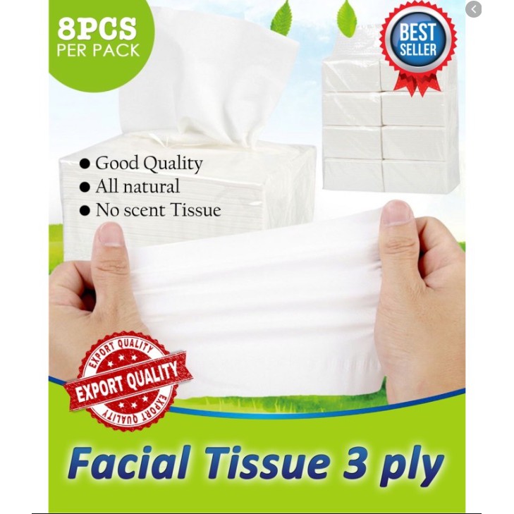 Native wood pulp facial tissue Interfolded Paper Tissue 3Ply - 120 ...