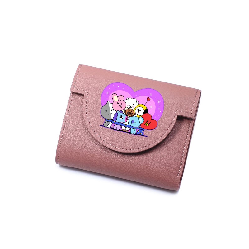 Korean BTS Wallet for Woman Cute Wallet for Men Short Wallet Card ...