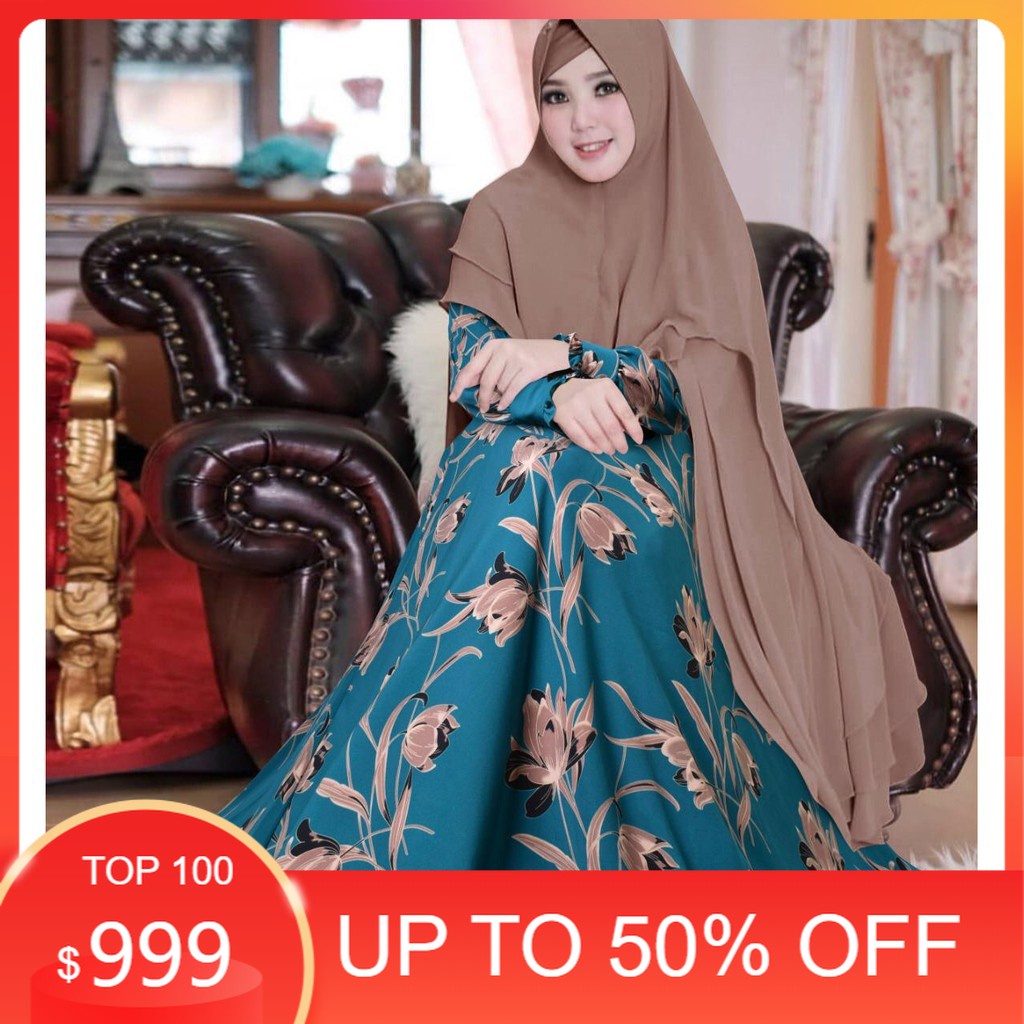 Free Bross - Robe Monalisa - Shari Anggi Toska Brown - Can Request Hijab Color by Dandelion ...