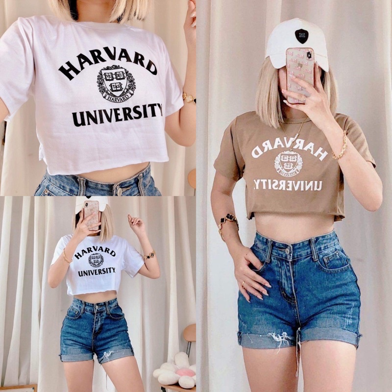 Harvard Statement Crop Top For Women | Shopee Philippines