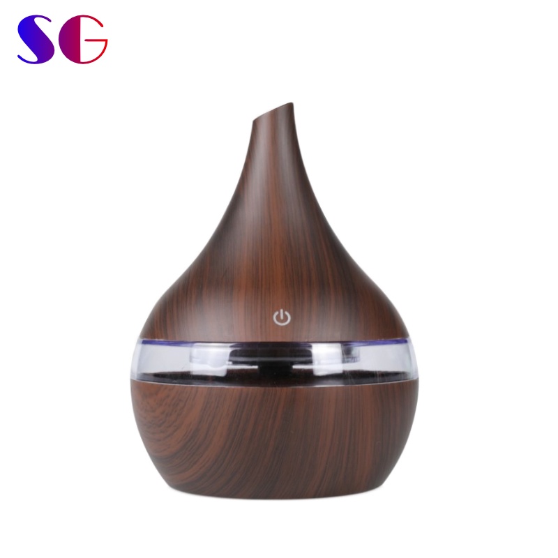 130ml vase wood grain mini humidifier with essential oil diffuser ...