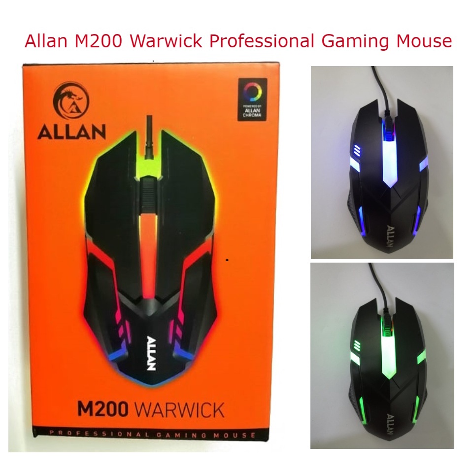 Allan USB Mouse A4tech lookalike and M200 Warwick Gaming Mouse | Shopee ...