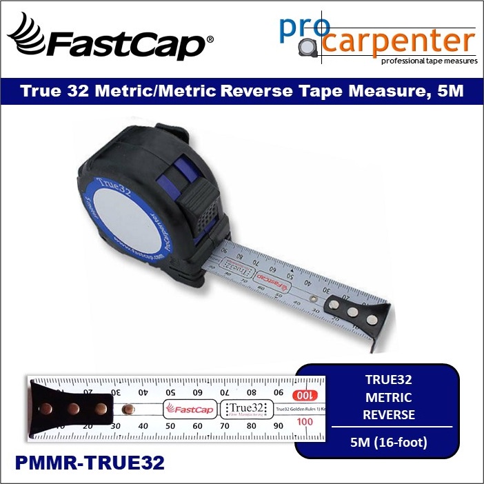 FastCap True 32 Metric / Metric Reverse ProCarpenter 5M Tape Measure ...