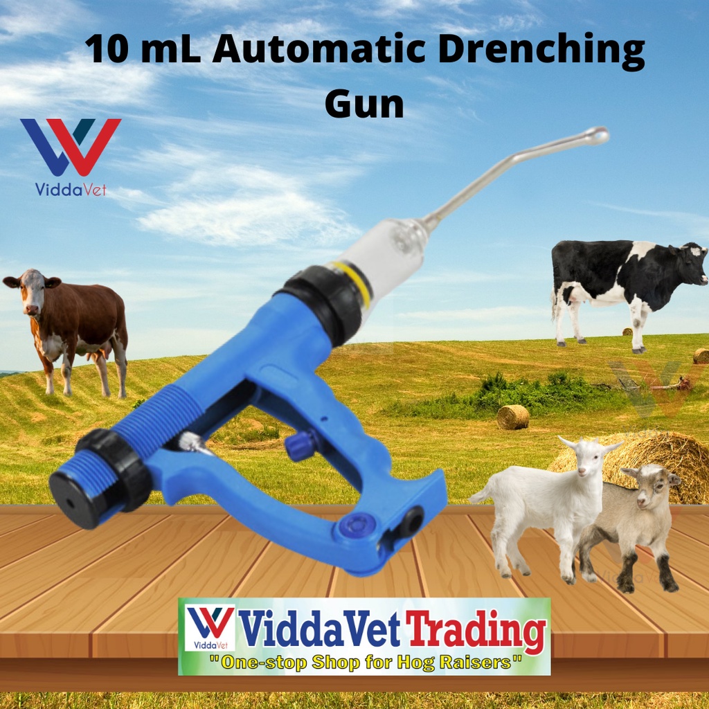 10 mL Automatic Drenching Gun for Animals Cow Cattle Goat Kid Oral ...
