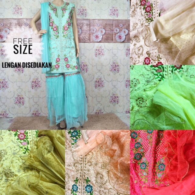 SHARARA SALWAR KAMEEZ BAJU PUNJABI SUIT MADE Bollywood Theme Dress ...