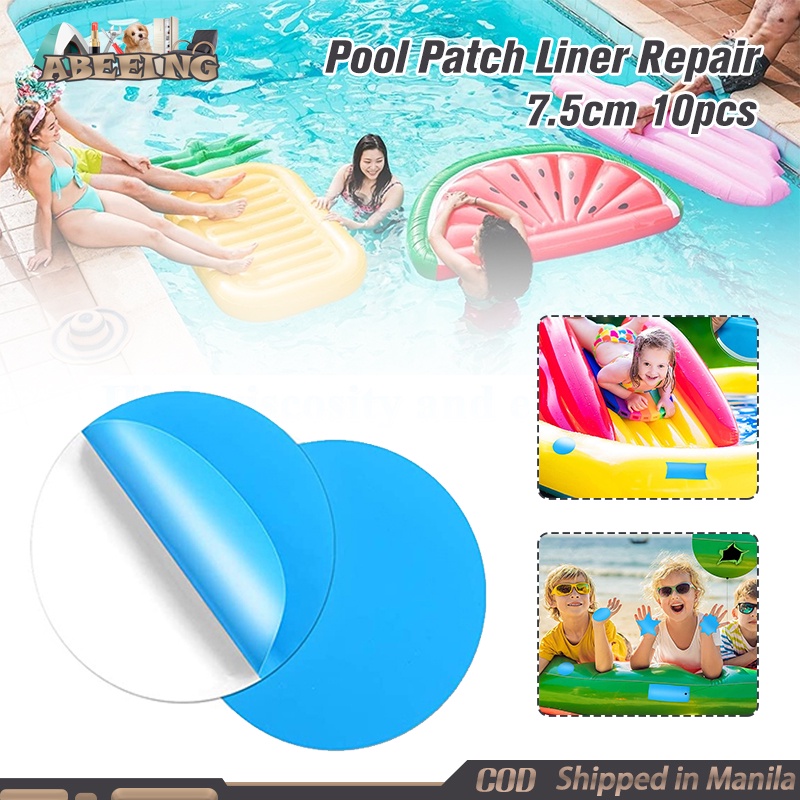10Pcs Vinyl Pool Liner Patch Self Adhesive PVC Vinyl Repair Patch Blue ...