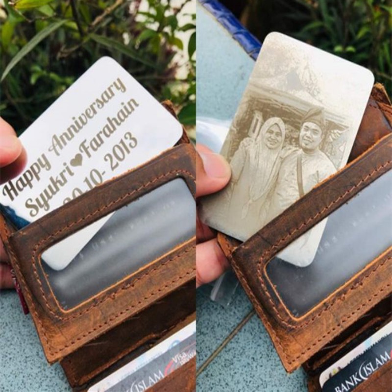 Custom Wallet Metal Insert Card For Man Husband Dad Fathers day gift ...