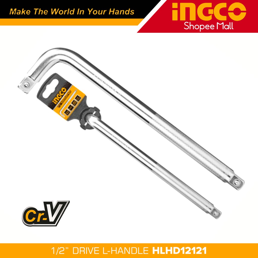 Ingco HLHD12121 1/2" Drive L-Handle CR-V _H | Shopee Philippines