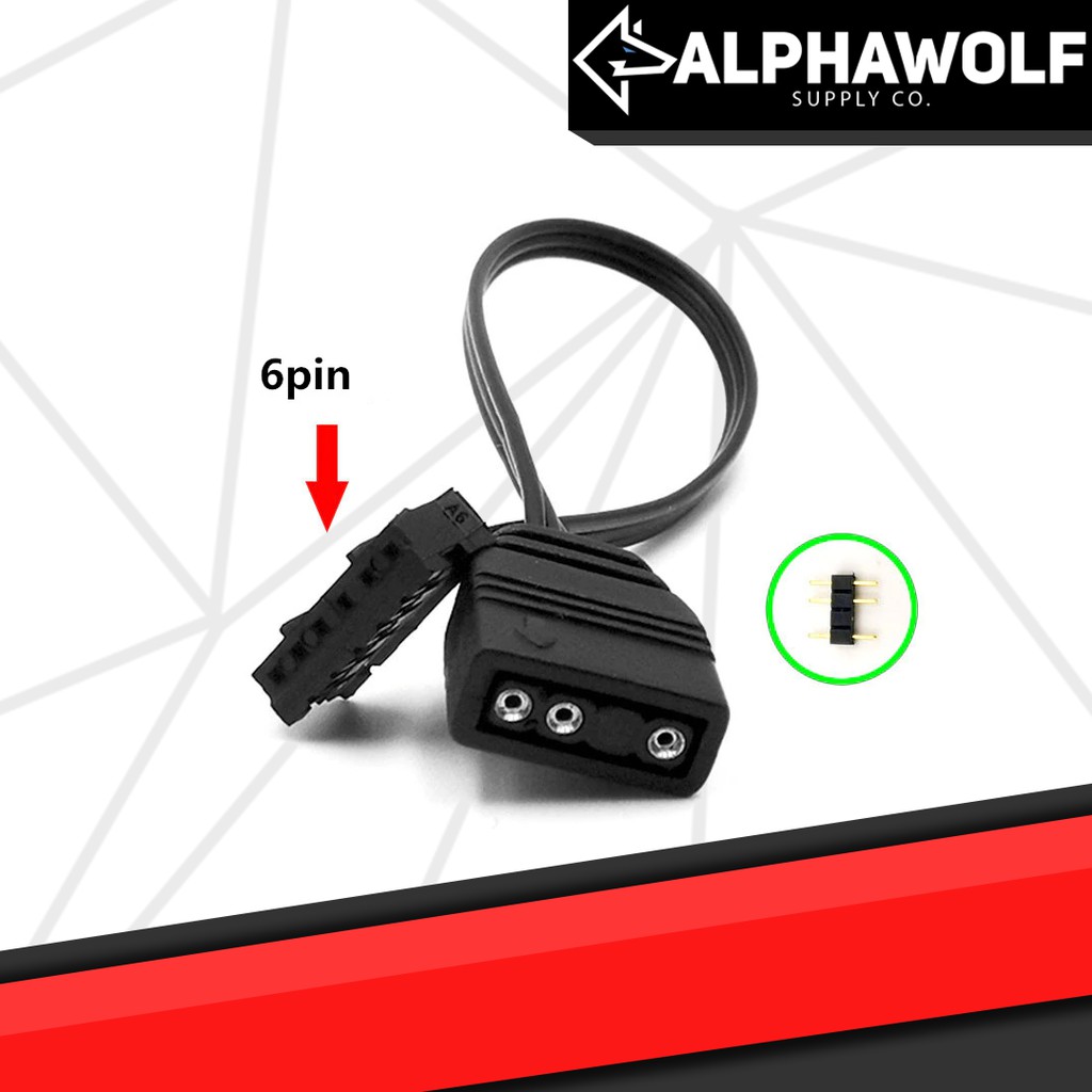 Rgb Sync Cable For Argb Fan Hub 5v Small 4pin 6pin To 3pin Adapter