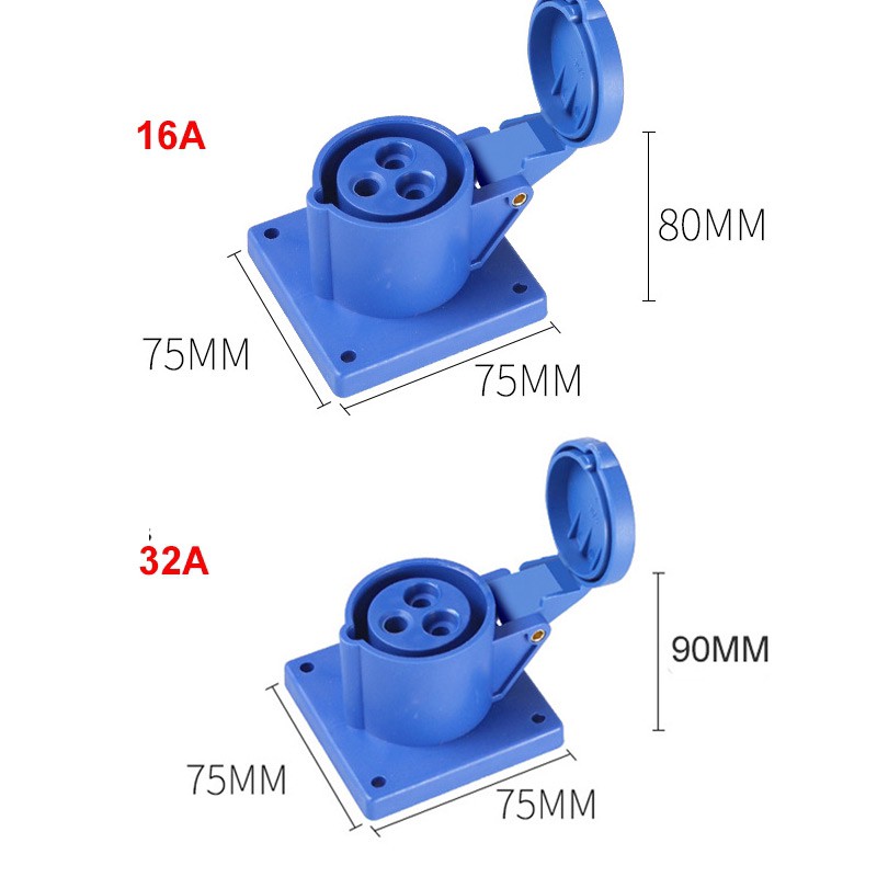 IP44 Waterproof Industrial Plug Socket Male Female Electrical Connector Power Connecting 16A 32A ...