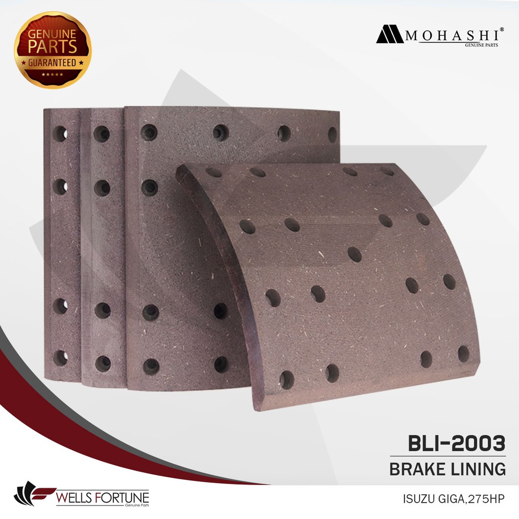 ISUZU GIGA / 275HP MOHASHI BRAKE LINING (8PCS/1SET) | Shopee Philippines